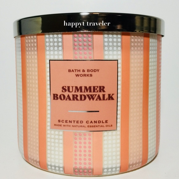 Bath & Body Works | Accents | Summer Boardwalk 3 Wick Candle | Poshmark